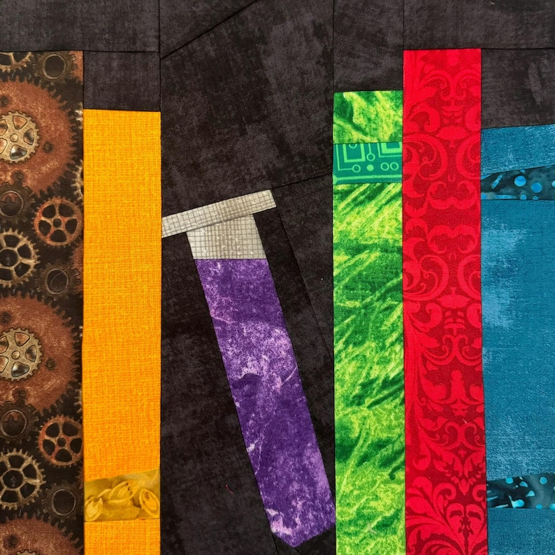 Bundle 2: Science Bookcase Foundation Paper Pieced Quilt Block Patterns ...