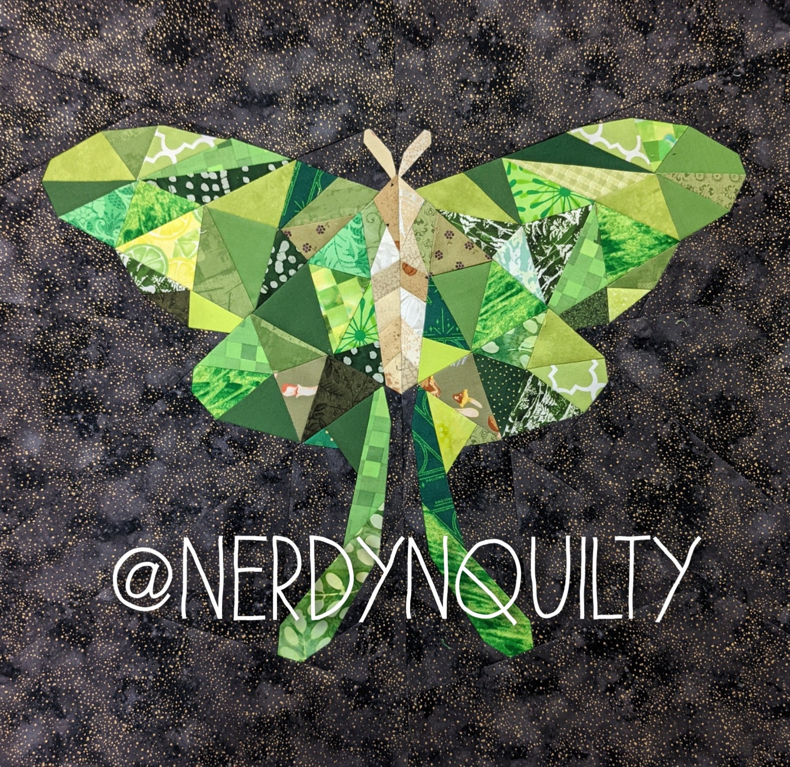 Geometric Luna Moth Foundation Paper Pieced Quilt Pattern Block From ...