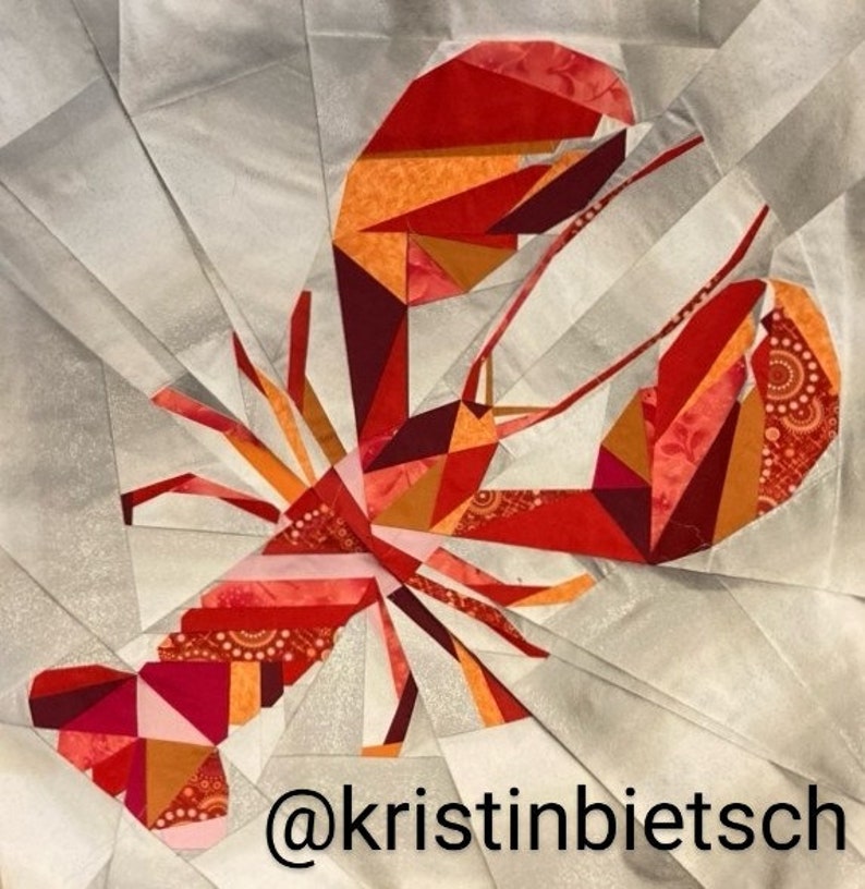 Geometric Lobster Foundation Paper Pieced Quilt Pattern Block - Etsy