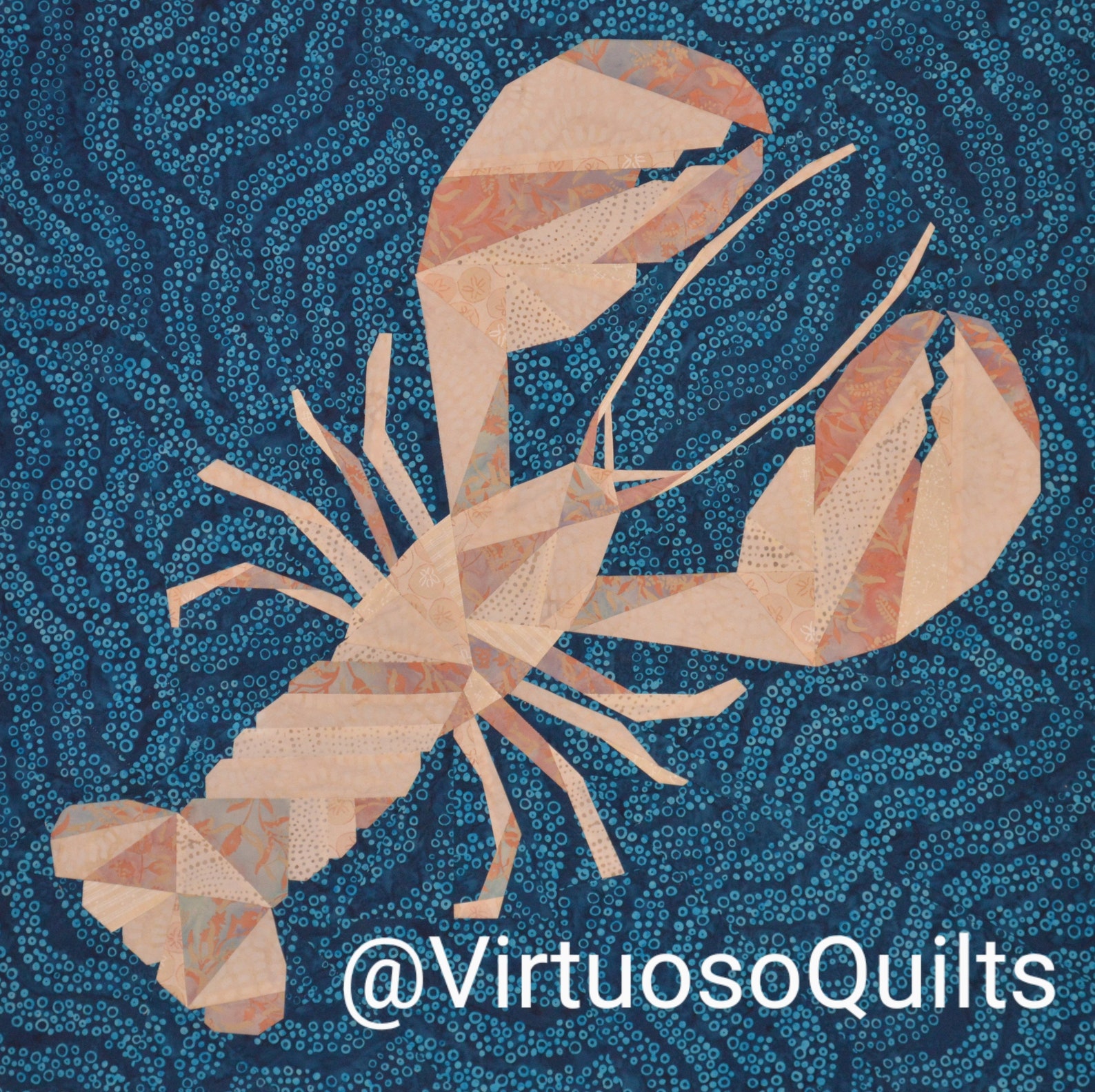 Geometric Lobster Foundation Paper Pieced Quilt Pattern Block From the ...