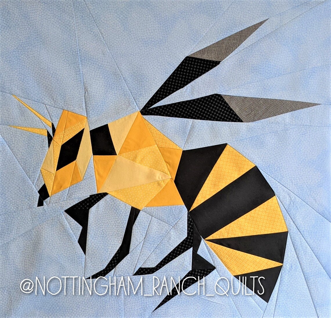 Geometric Honey Bee Foundation Paper Pieced Quilt Pattern | Etsy