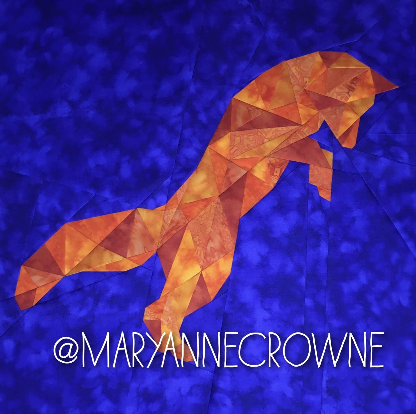 Geometric Fox Foundation Paper Pieced Quilt Pattern Block From the ...