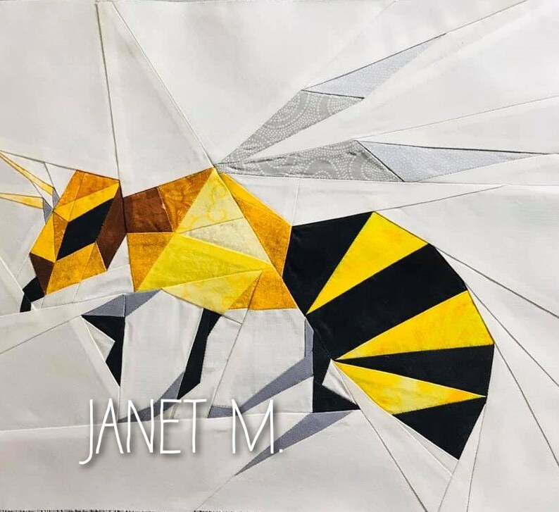 Geometric Honey Bee Foundation Paper Pieced Quilt Pattern - Etsy