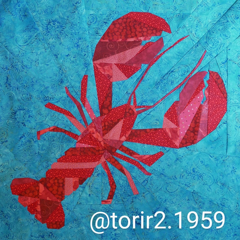 Geometric Lobster Foundation Paper Pieced Quilt Pattern Block - Etsy