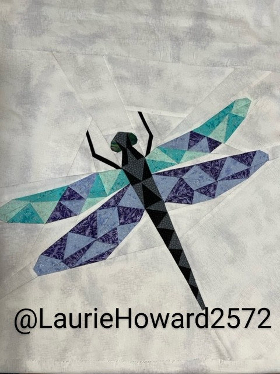 Geometric Dragonfly Foundation Paper Pieced Quilt Pattern Block From ...