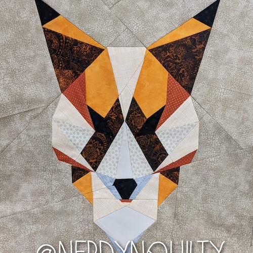Geometric Wolf Foundation Paper Pieced Quilt Pattern Block - Etsy