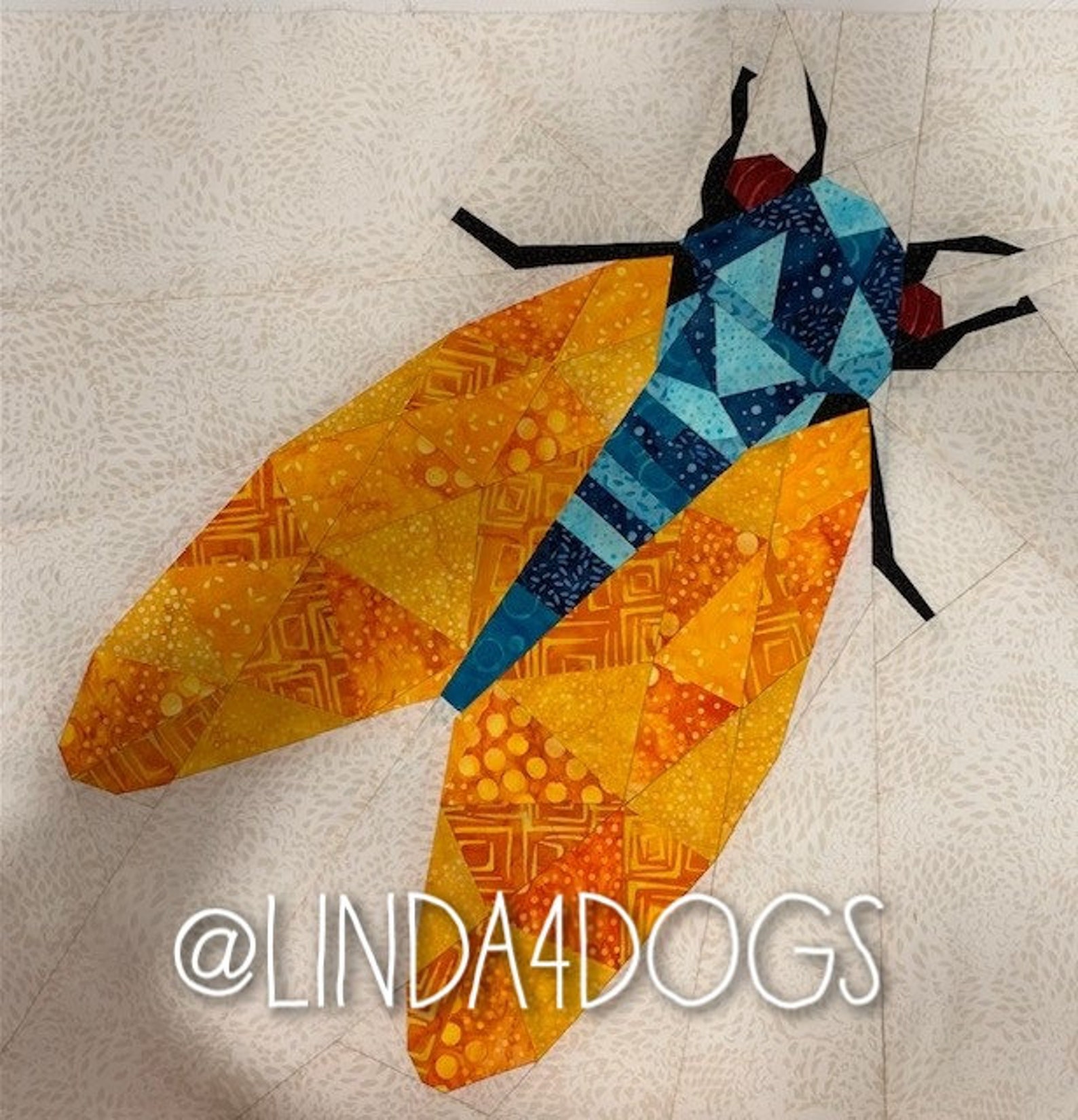Geometric Cicada Insect Foundation Paper Pieced Quilt Pattern - Etsy