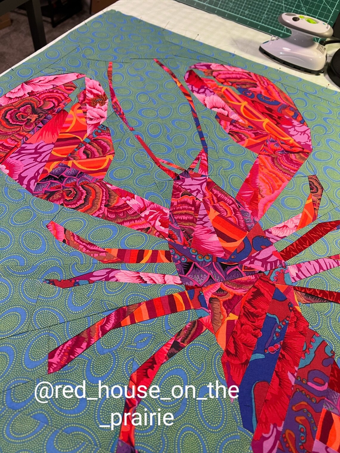 Geometric Lobster Foundation Paper Pieced Quilt Pattern Block - Etsy