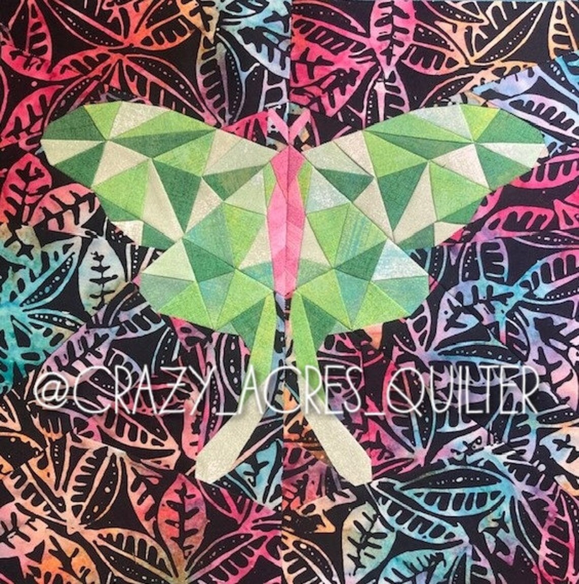 Geometric Luna Moth Foundation Paper Pieced Quilt Pattern - Etsy