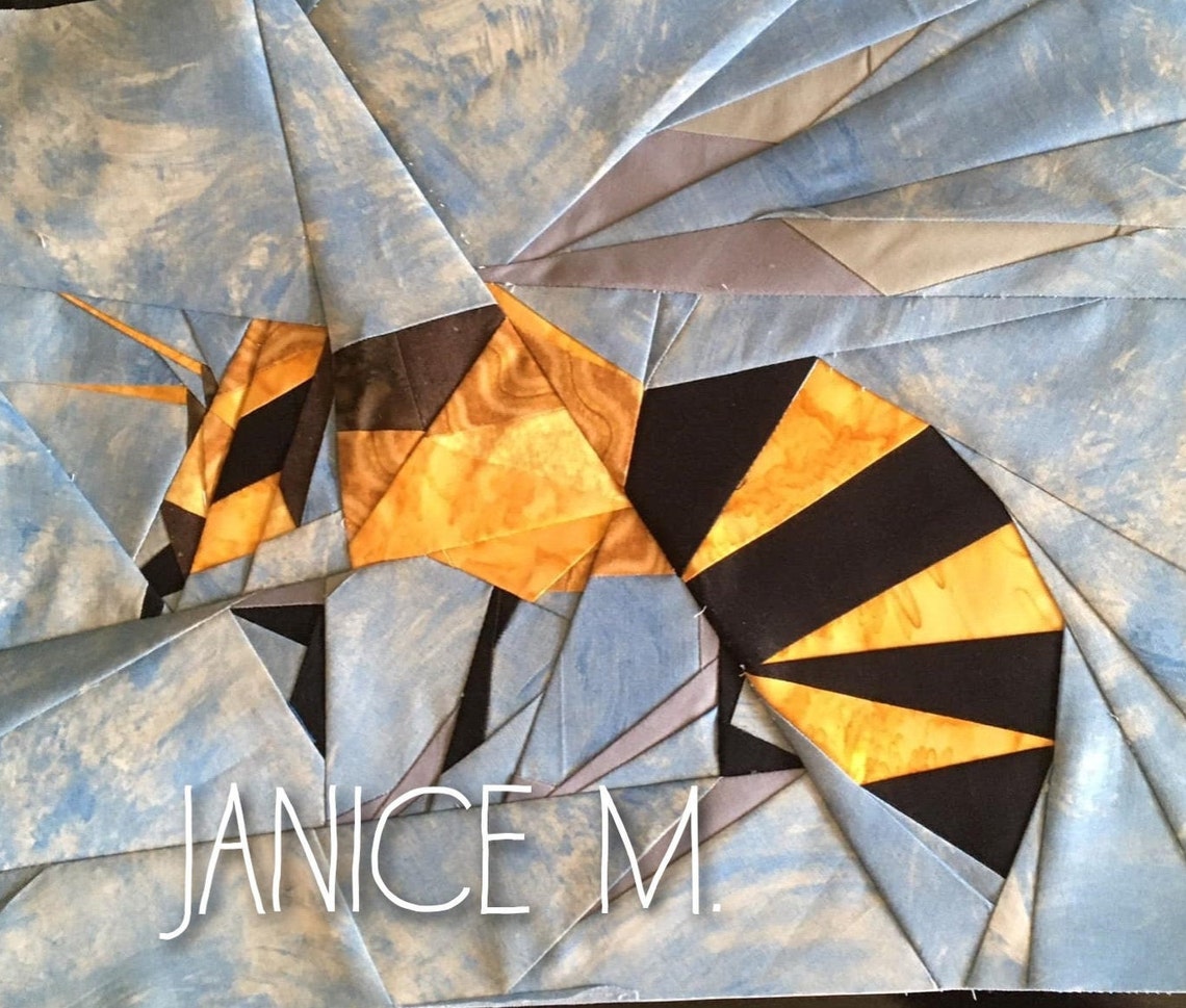 Geometric Honey Bee Foundation Paper Pieced Quilt Pattern | Etsy