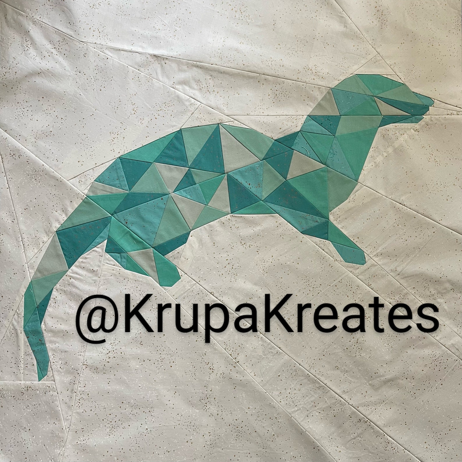 Geometric Otter Foundation Paper Pieced Quilt Pattern Block | Etsy