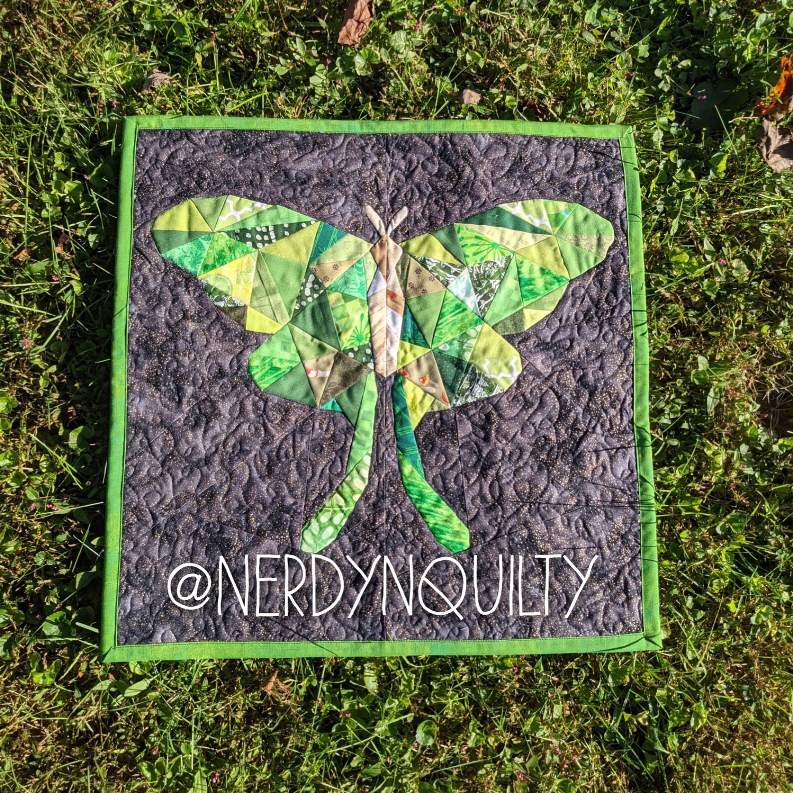 Geometric Luna Moth Foundation Paper Pieced Quilt Pattern Block From ...