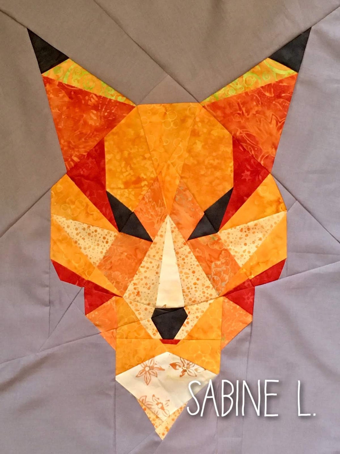 Abstract Fox Foundation Paper Pieced Quilt Pattern Block From | Etsy