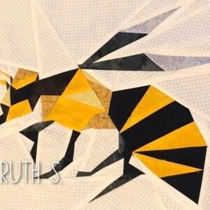 Geometric Honey Bee Foundation Paper Pieced Quilt Pattern Block From ...