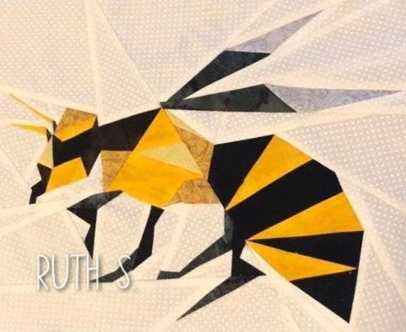 Geometric Honey Bee Foundation Paper Pieced Quilt Pattern - Etsy