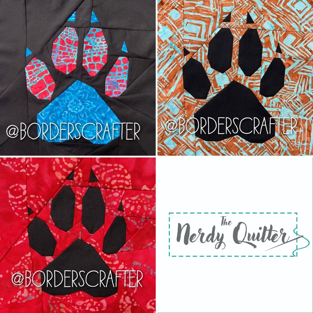 Wolf Print Foundation Paper Pieced Quilt Pattern Block From the ...