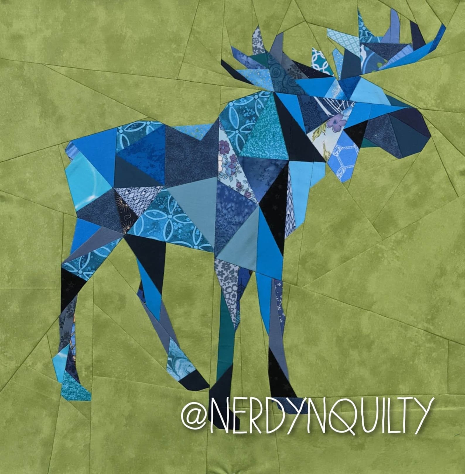 Geometric Moose Foundation Paper Pieced Quilt Pattern Block - Etsy