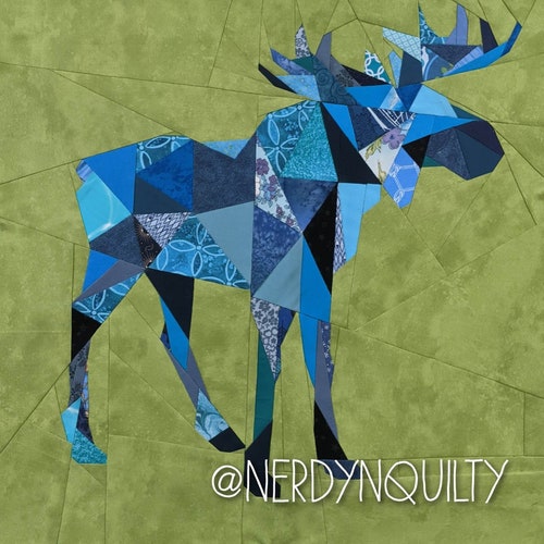 Moose Silhouette Paper Pieced Quilt Pattern Block - Etsy