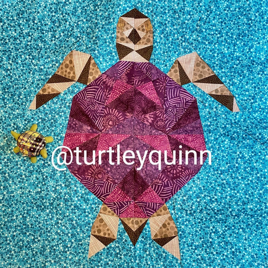 Geometric Sea Turtle Foundation Paper Pieced Quilt Pattern Block From ...