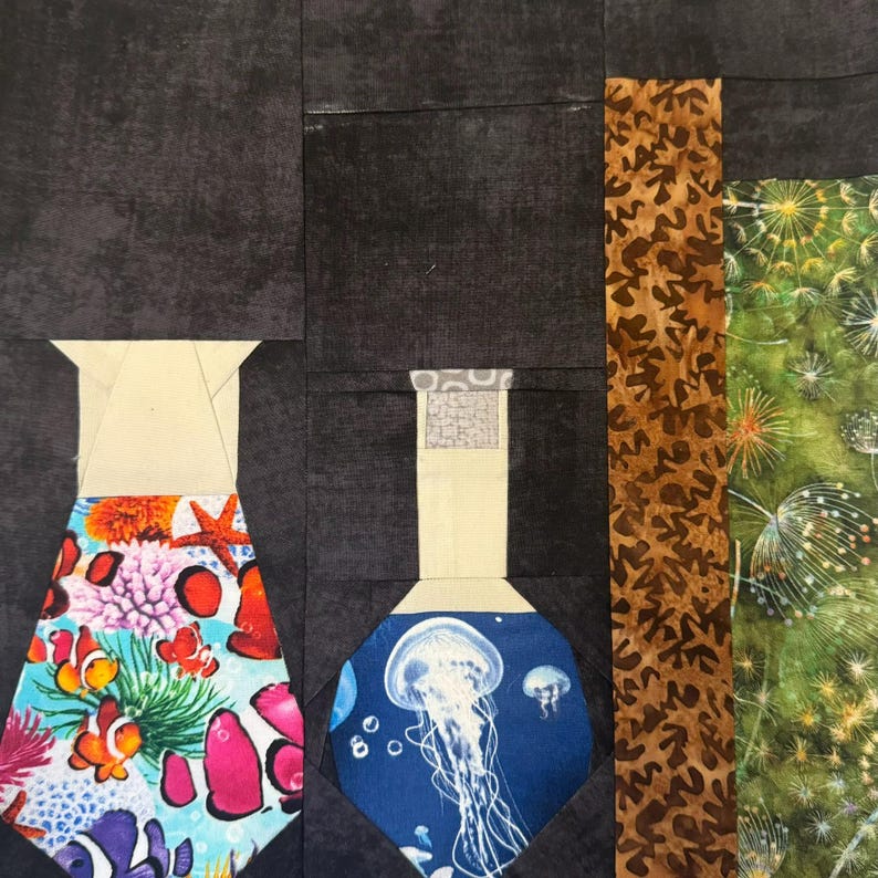 Bundle 1: Science Bookcase Foundation Paper Pieced Quilt Block Patterns ...