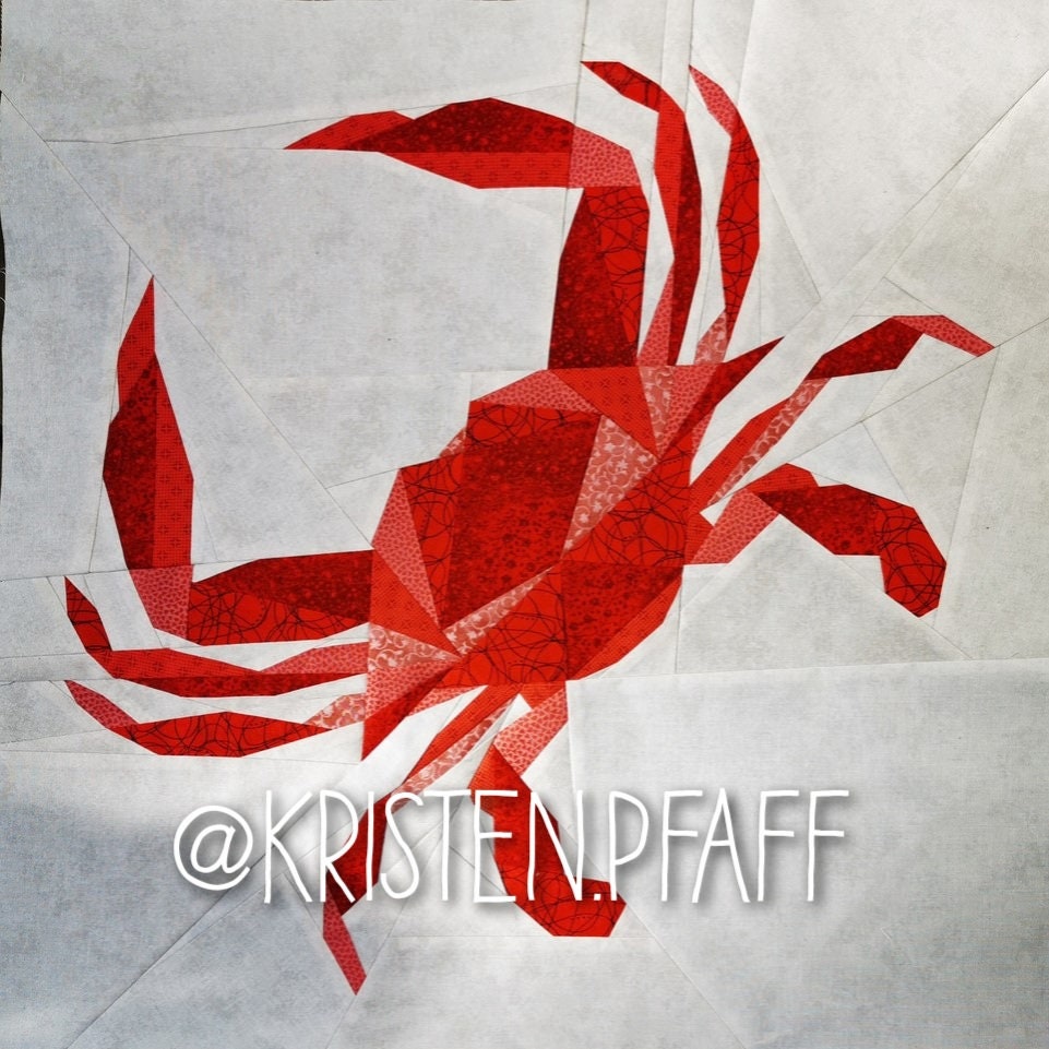Geometric Crab Foundation Paper Pieced Quilt Pattern Block From the ...