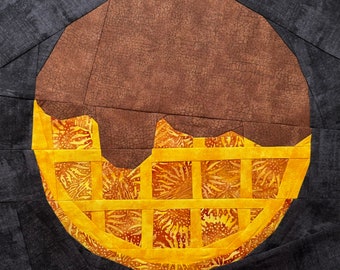 Geometric Luna Moth Foundation Paper Pieced Quilt Pattern Block From ...