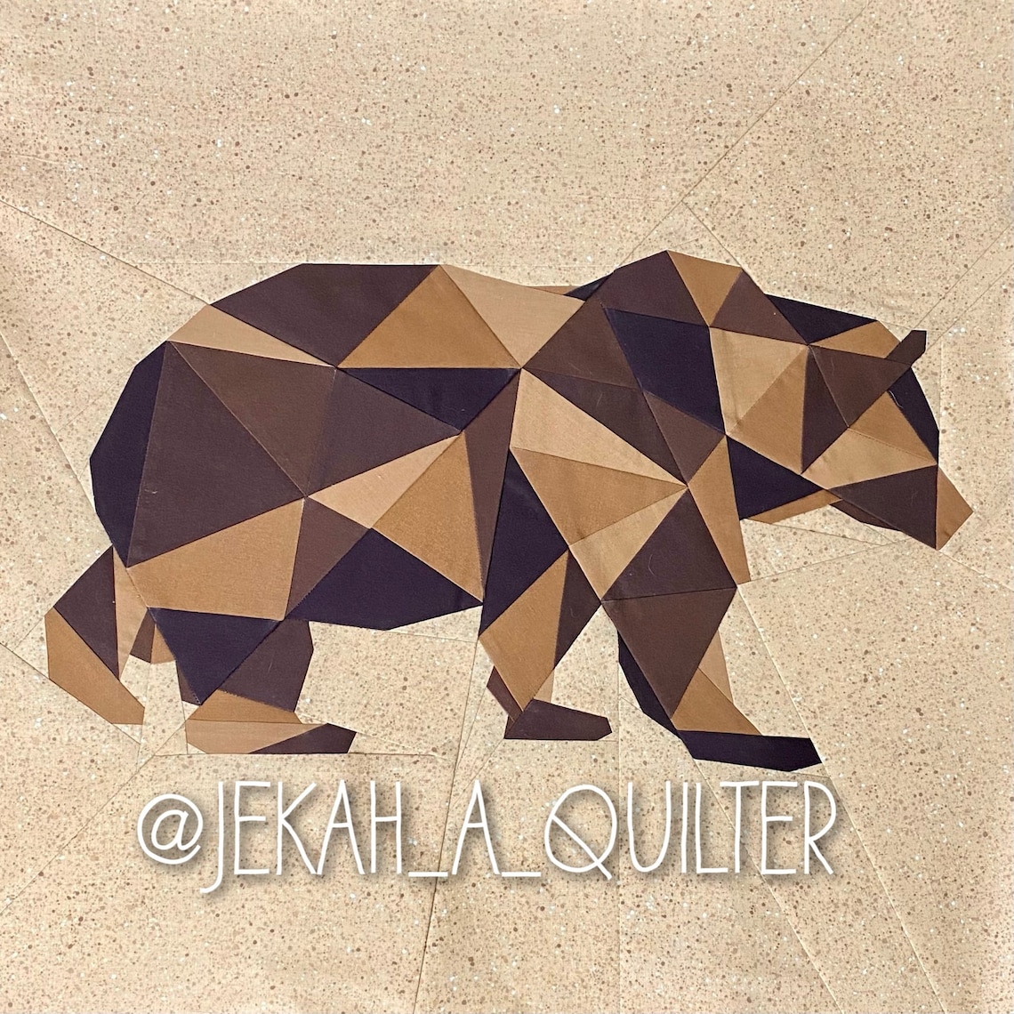 Geometric Grizzly Bear Foundation Paper Pieced Quilt Pattern - Etsy ...