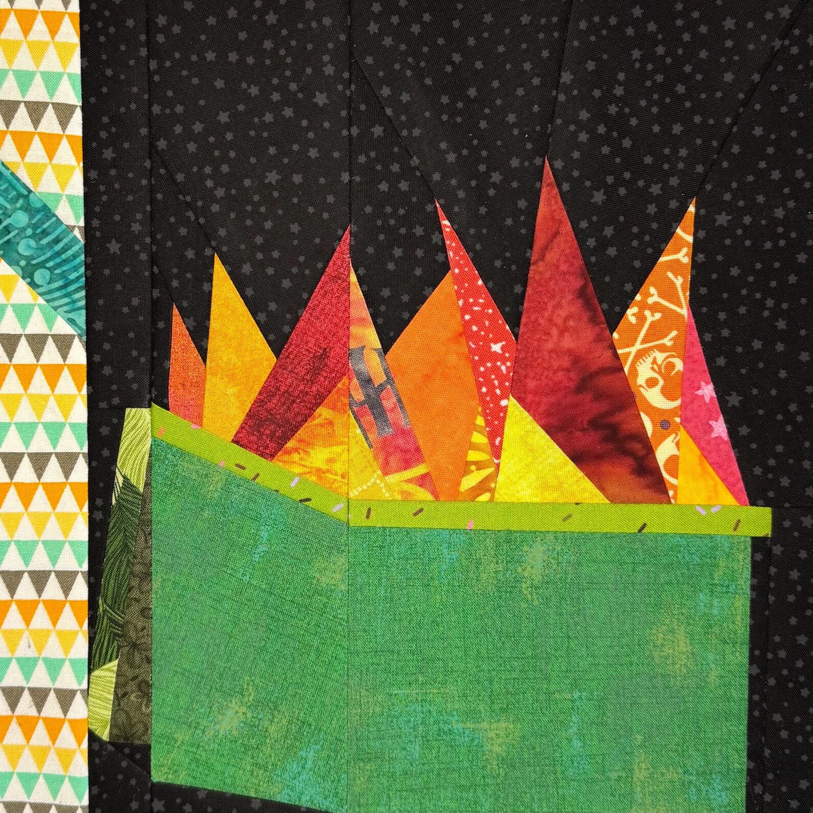 Dumpster Fire Bookcase Quilt Pattern FPP 10"x10" - Mix & Match - Etsy