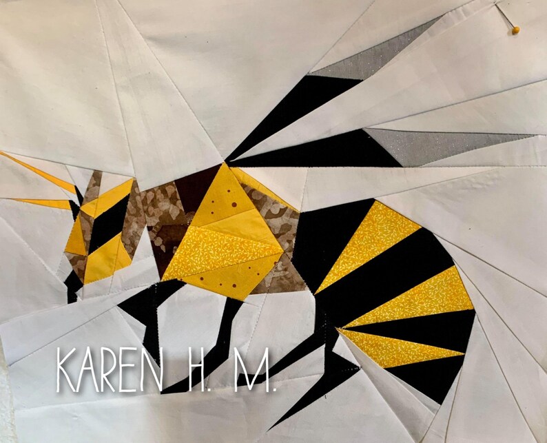 Geometric Honey Bee Foundation Paper Pieced Quilt Pattern - Etsy