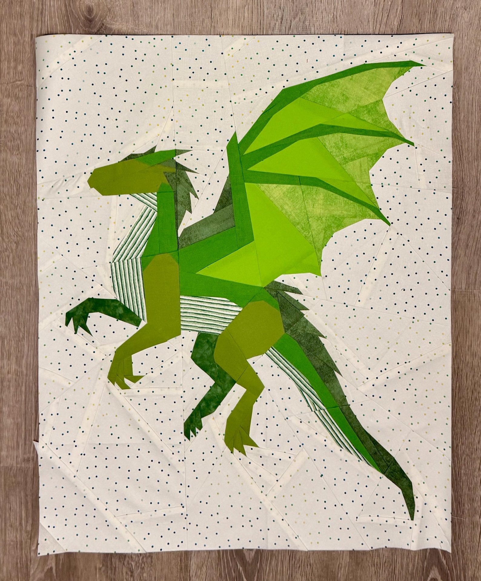 Flying Dragon Foundation Paper Pieced Quilt Pattern Block Fantasy Book ...