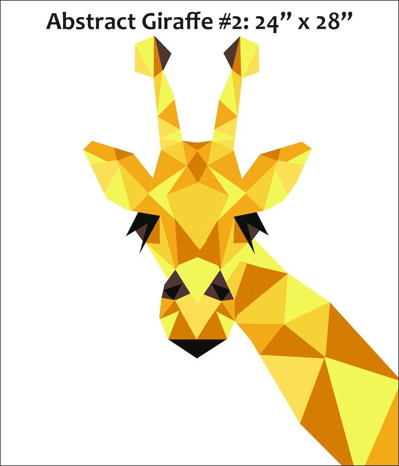 Abstract Giraffe (no. 2) FPP Quilt Digital Pattern Block 24"x28" (PDF ...
