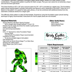 Geometric Sasquatch Foundation Paper Pieced Quilt Pattern Block From ...