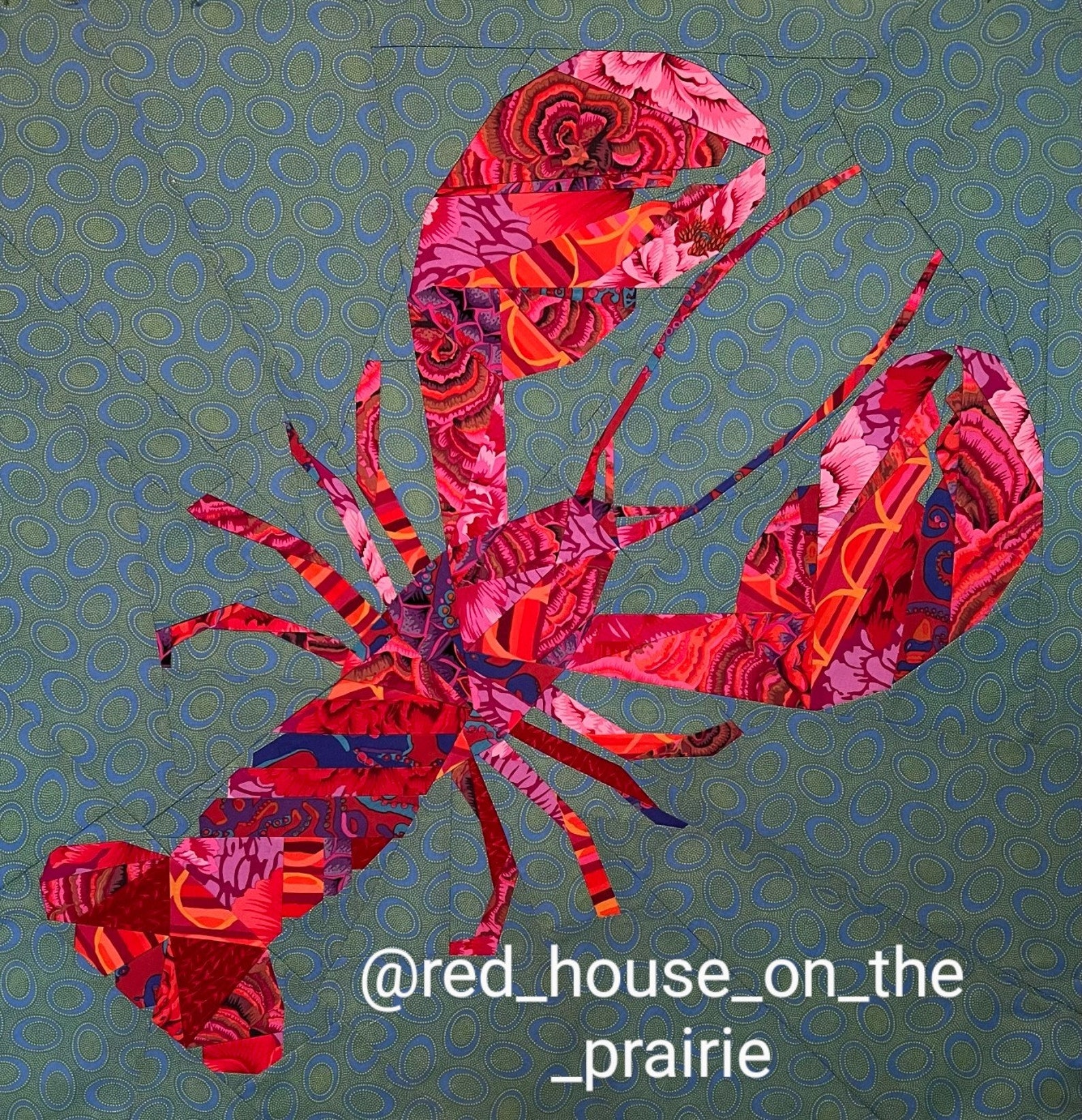 Geometric Lobster Foundation Paper Pieced Quilt Pattern Block From the ...