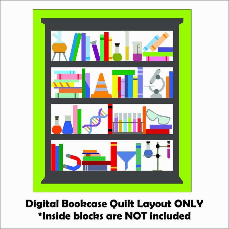 Bookcase Quilt Pattern - Etsy