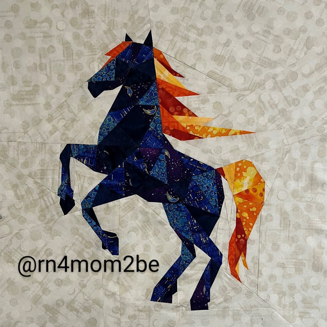 Geometric Horse Foundation Paper Pieced Quilt Pattern Block - Etsy