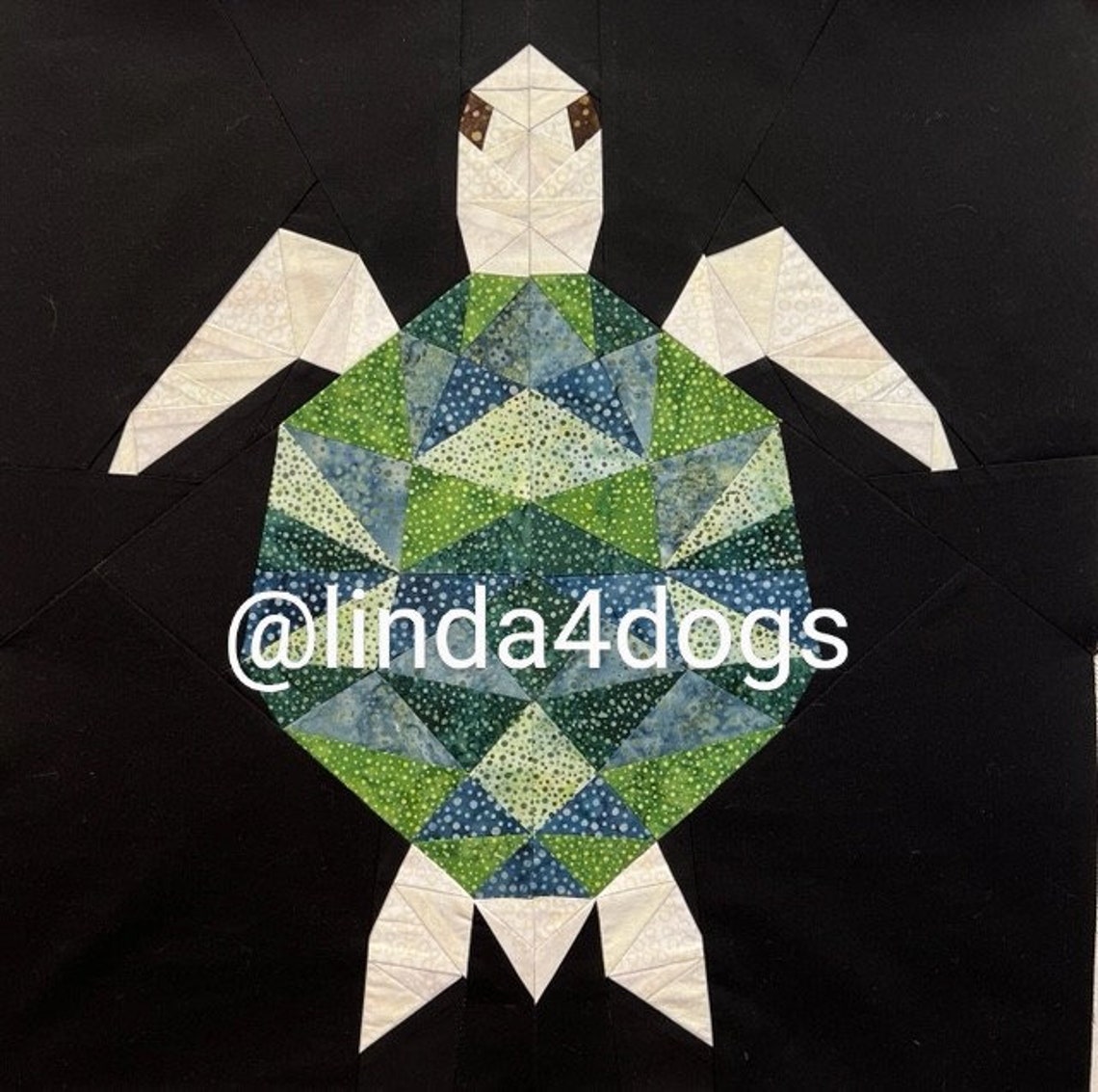 Geometric Sea Turtle Foundation Paper Pieced Quilt Pattern Block From ...