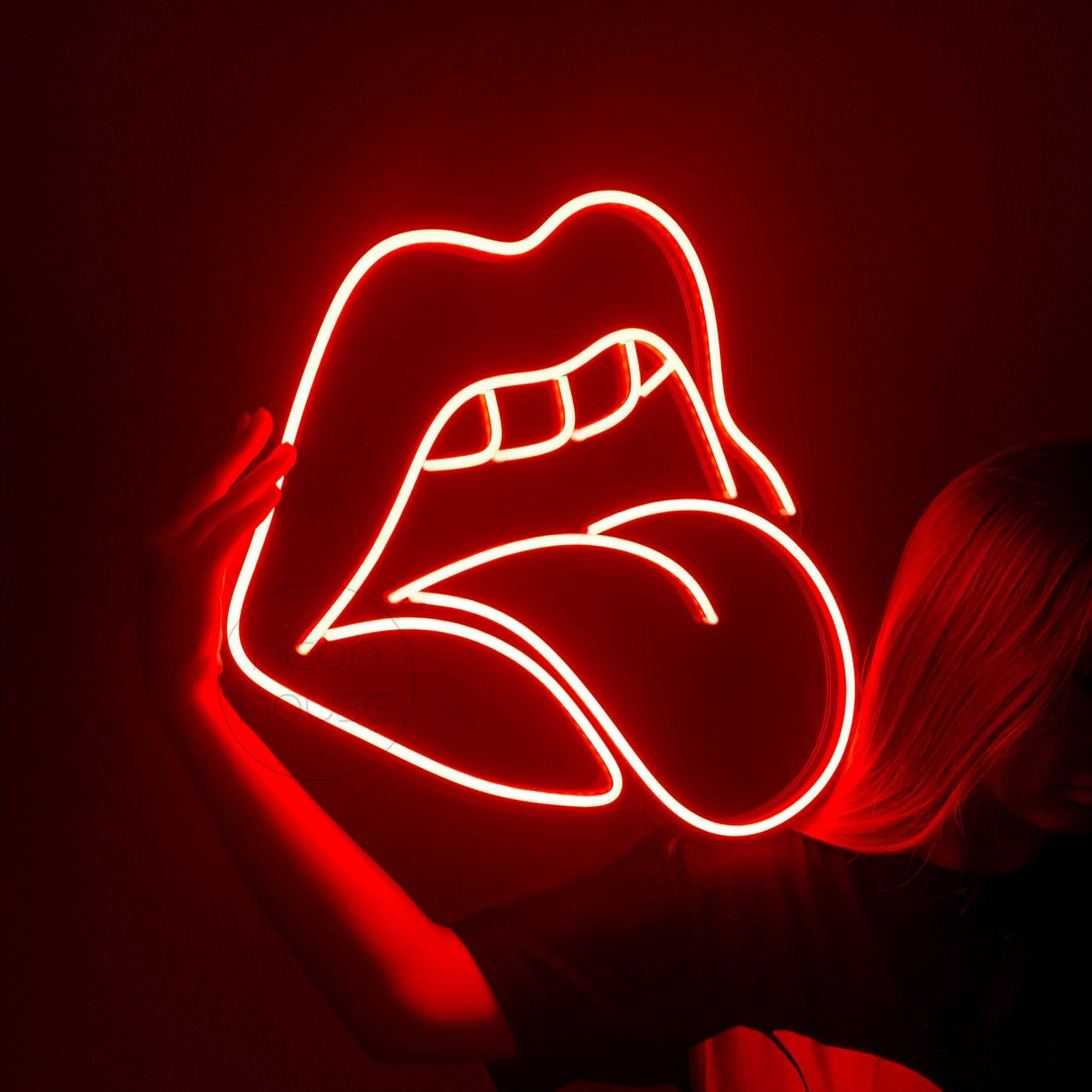 Lips Neon Sign Mouth Led Neon Sign Custom Neon Sign Custom Etsy