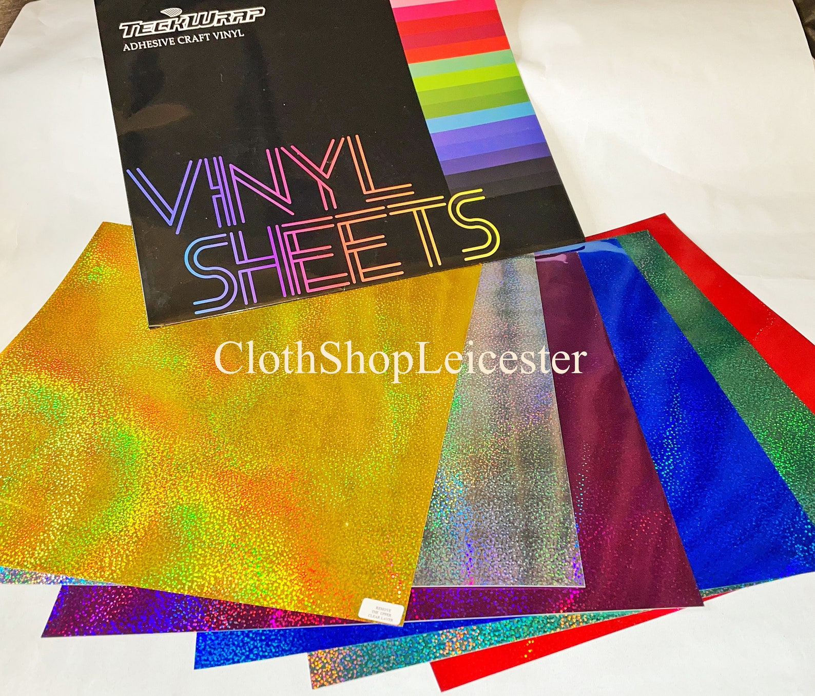 Teckwrap Premium Holographic Vinyl Sparkle Shiny Disco Mirror Vinyl 6 ...