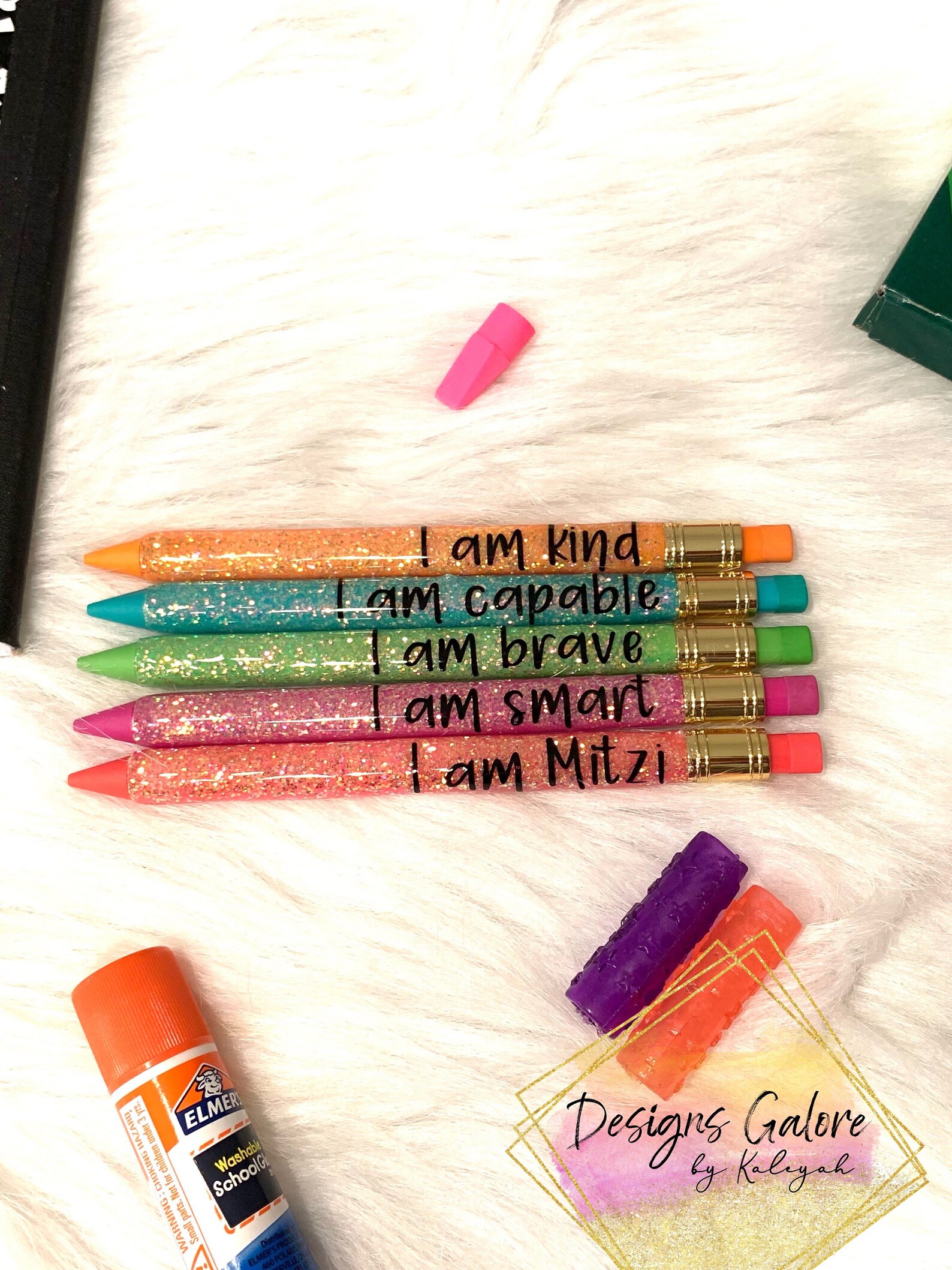 Positive Affirmation Glitter Mechanical Pencils - Etsy