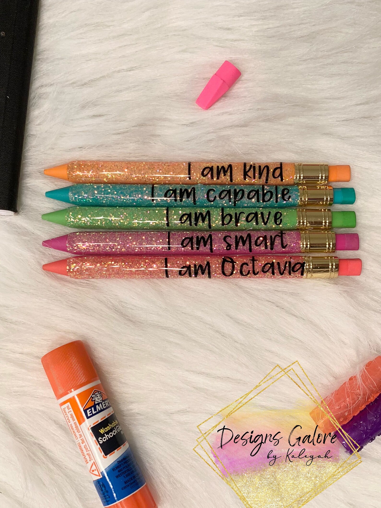 Positive Affirmation Glitter Mechanical Pencils - Etsy