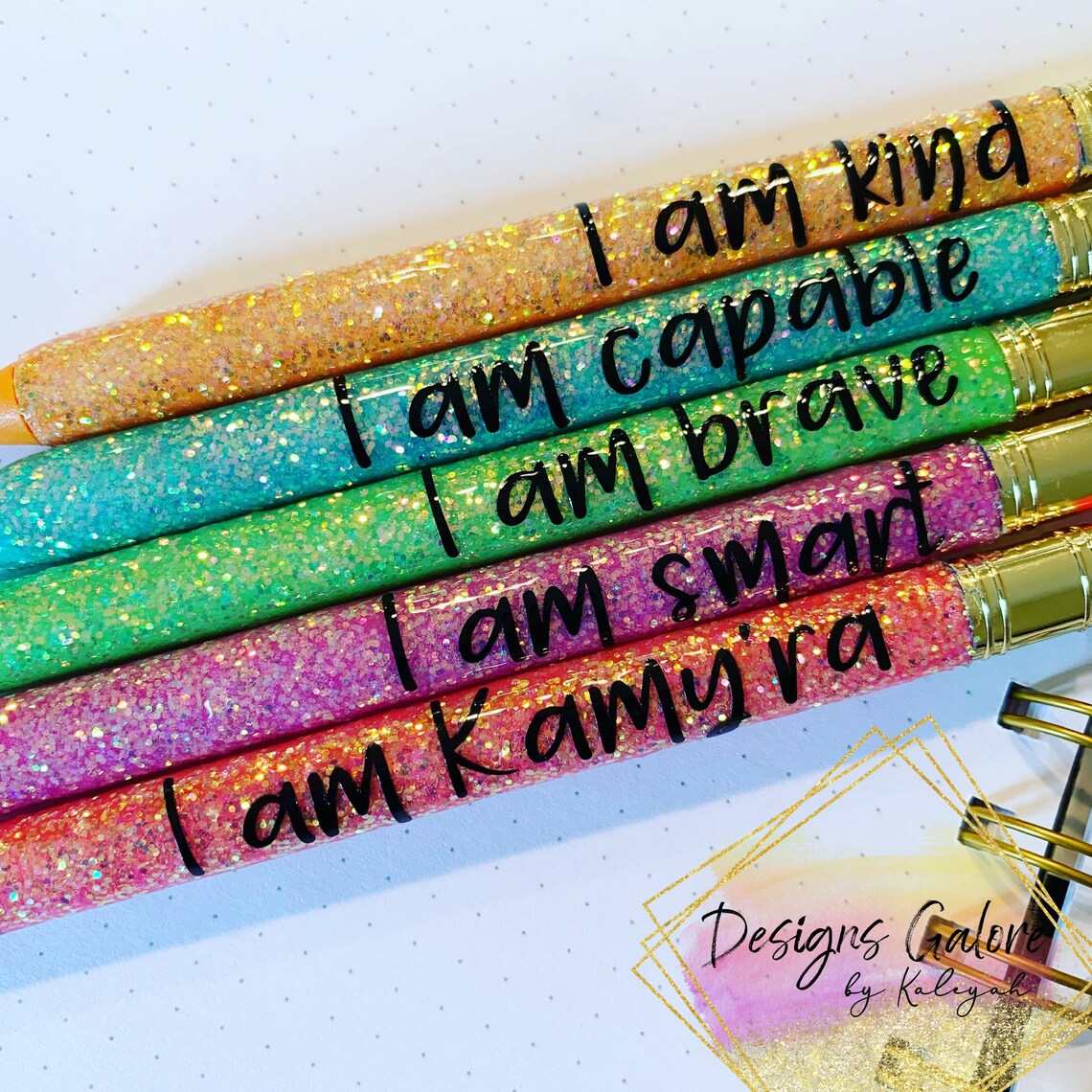 Positive Affirmation Glitter Mechanical Pencils - Etsy