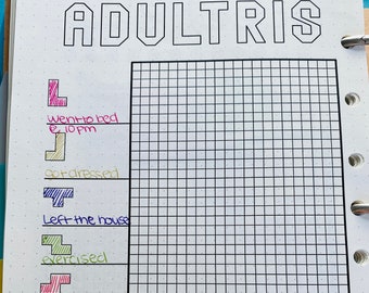 DIY Tracker Printable / Customize Your Own Tetris Habit Tracker / A5 ...