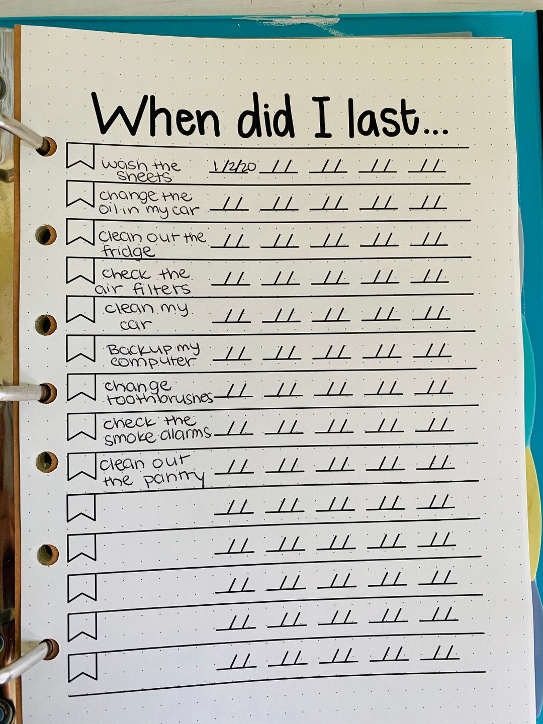 Printable Task Tracker for Bullet Journal - Etsy