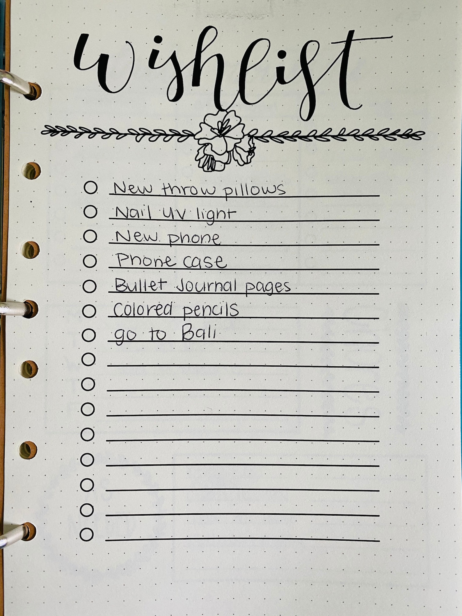 Bullet Journal imprimable Liste de souhaits - Etsy France