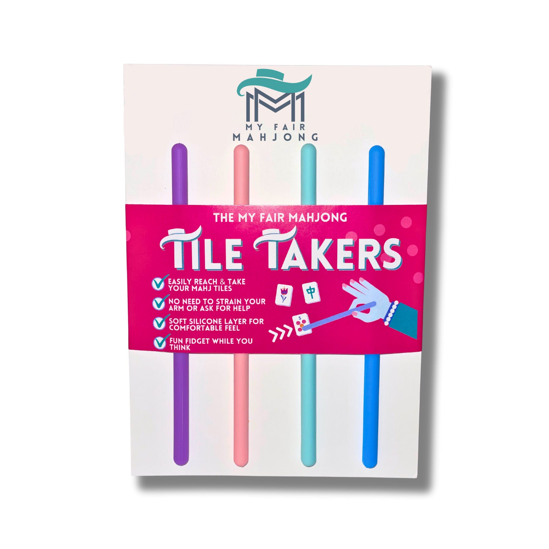 Mahjong Tile Takers set of 4 Fun Unique Tool to Help - Etsy