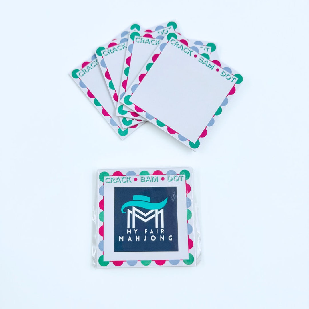 Mahjong Sticky Note Pads (set of 4) | Gift, Prize or Favor | Game ...