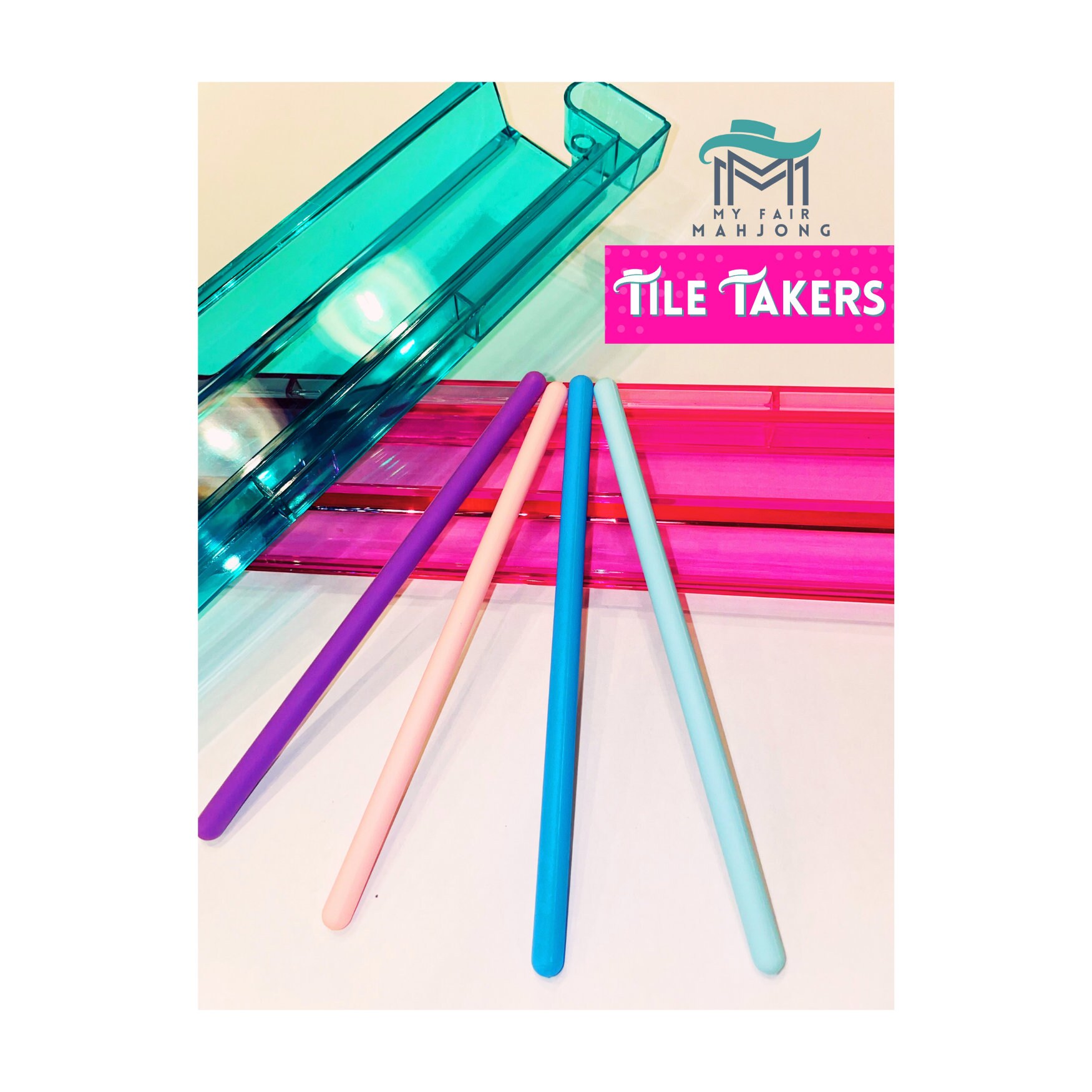 Mahjong Tile Takers set of 4 Fun Unique Tool to Help - Etsy