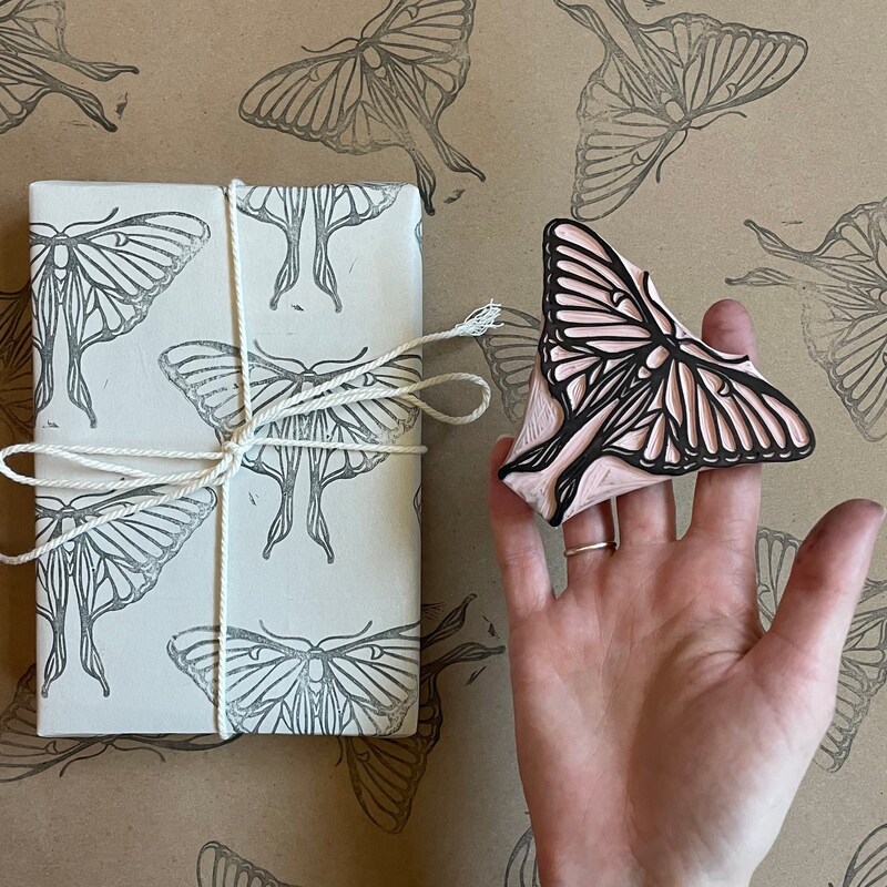Moth Stamp - Etsy