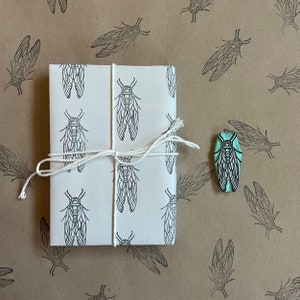 Small Cicada Stamp / Hand-carved / Rubber Stamp / Bug / Insect / Cicada ...