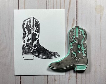 Cow Print Boot | Etsy